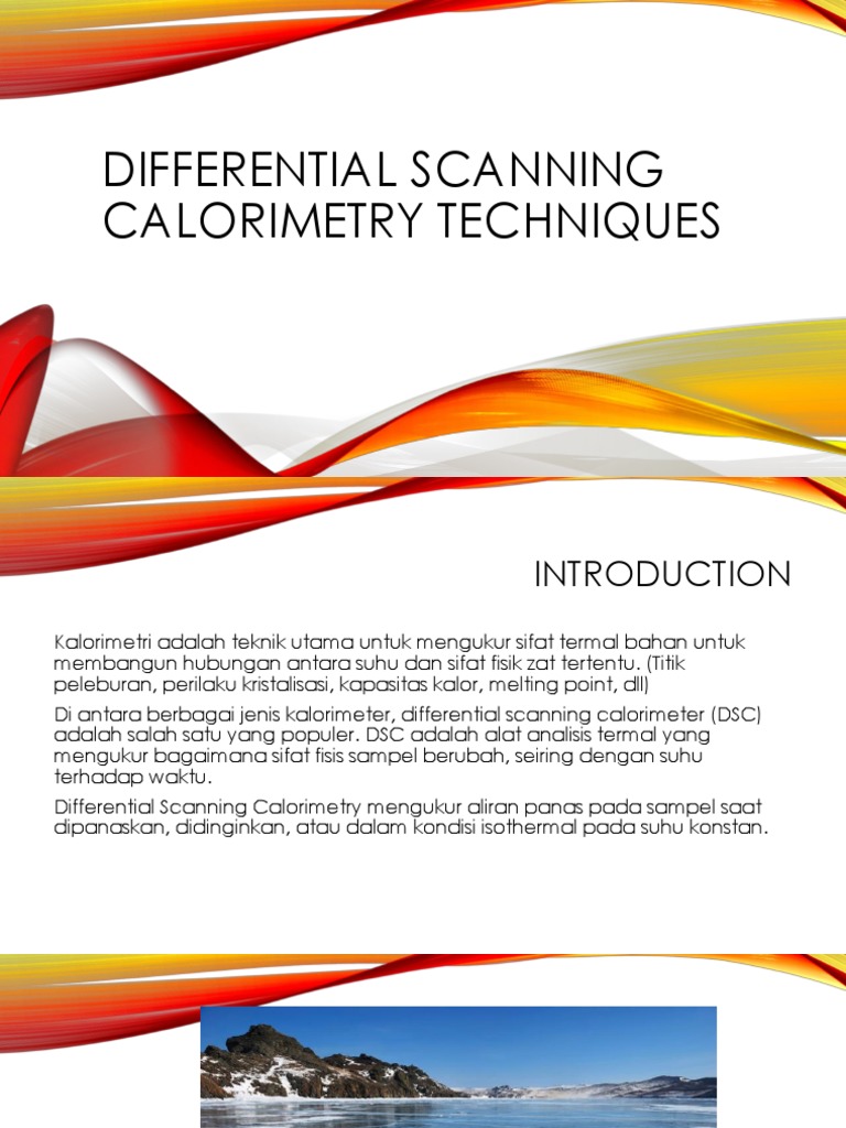 Differential Scanning Calorimetry Techniques | PDF