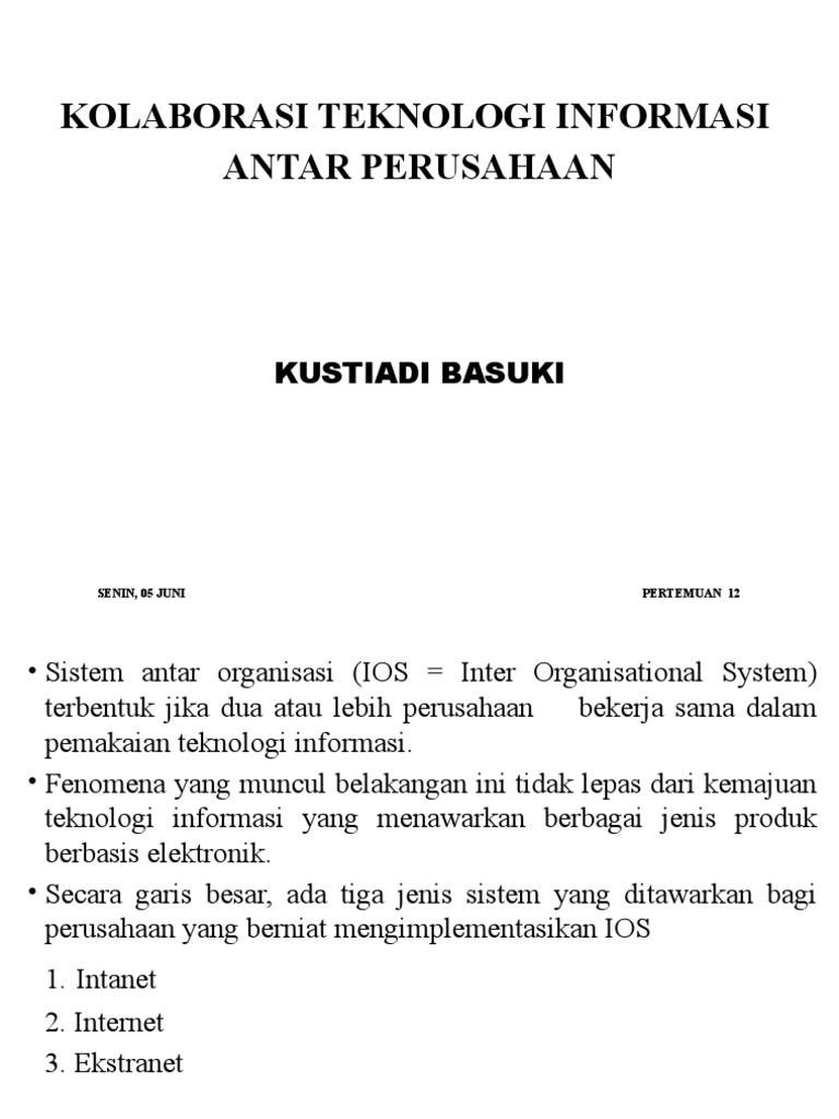 Materi Pertemuan 12 MRP | PDF