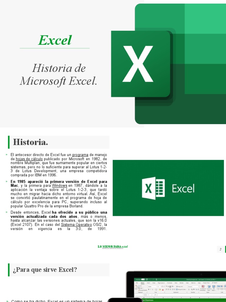 Historia y evolución de Microsoft Excel | PDF | Microsoft Excel | Microsoft
