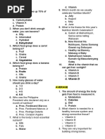 Practice Quiz Nutrition Answer Key | PDF | Vitamin | Nutrients