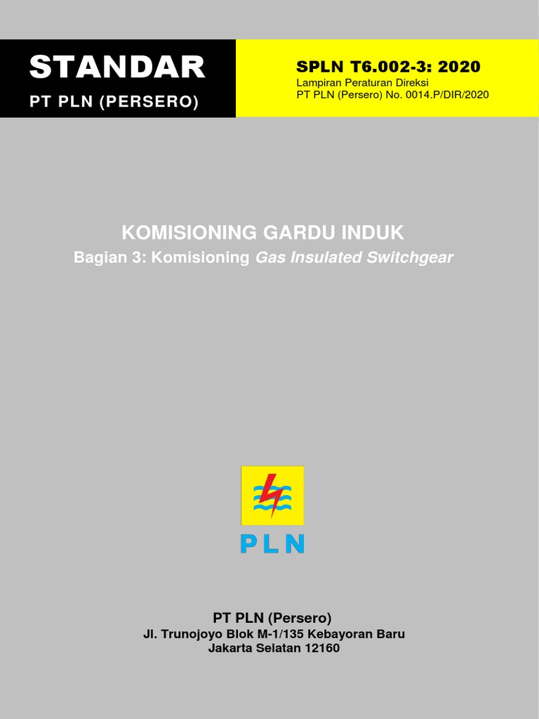 SPLN T6.002-3 - 2020 Kom GIS | PDF | Sains & Matematika