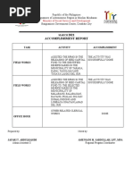 Accomplishment Report of Bpoc, Output | PDF