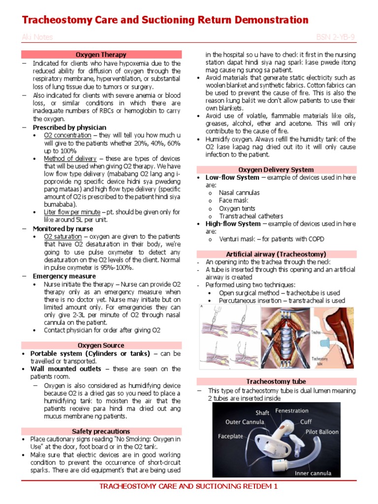 Tracheostomy Care and Suctioning Guide | PDF | Respiratory Tract | Medicine