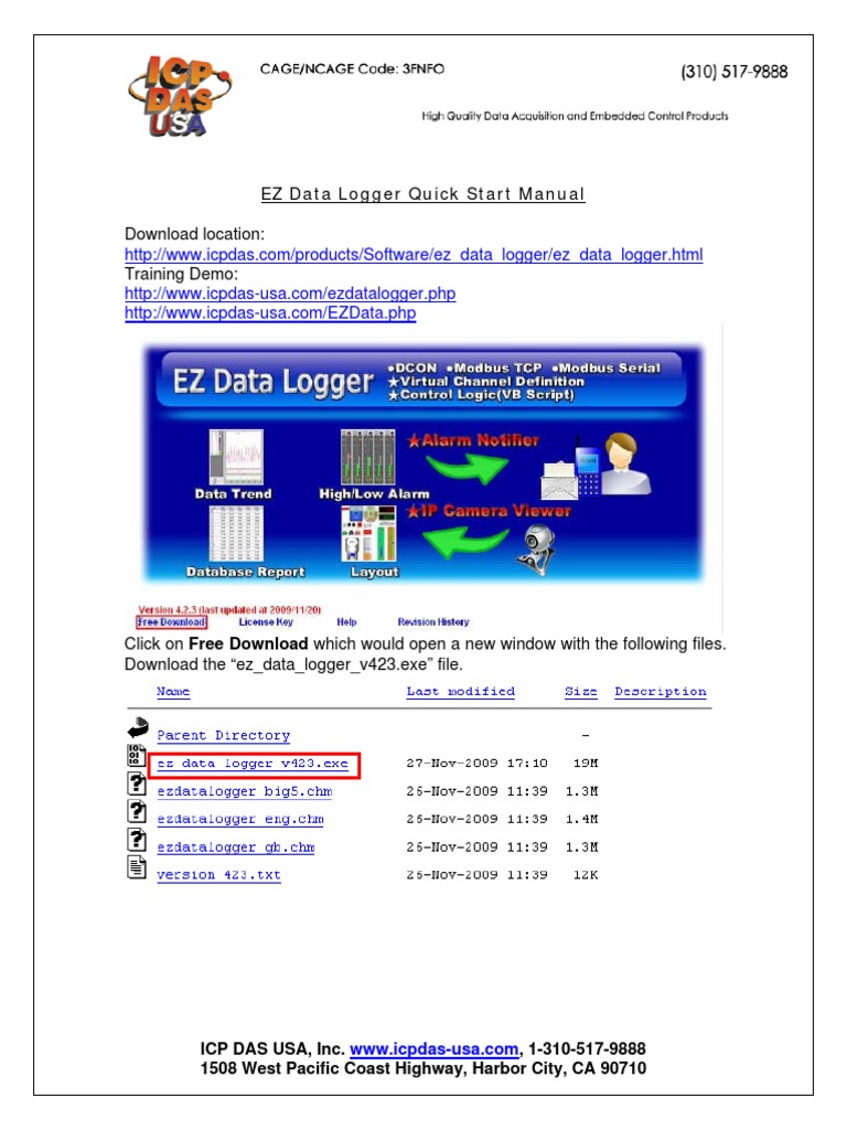 EZ Data Logger Setup Guide | PDF | Ip Address | Computer File