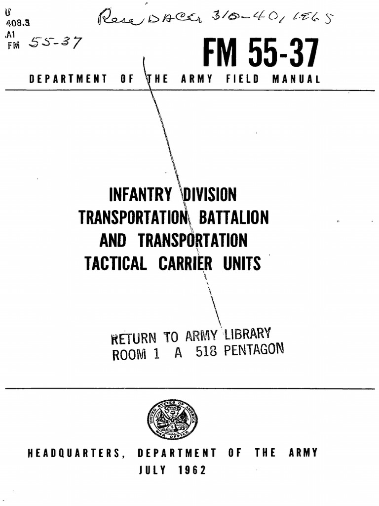 FM 55-37 | PDF | Battalion | Company (Military Unit)
