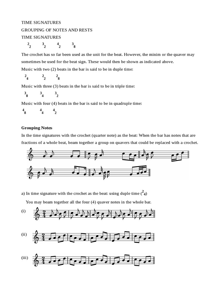 Grouping Notes and Rests | PDF | Art