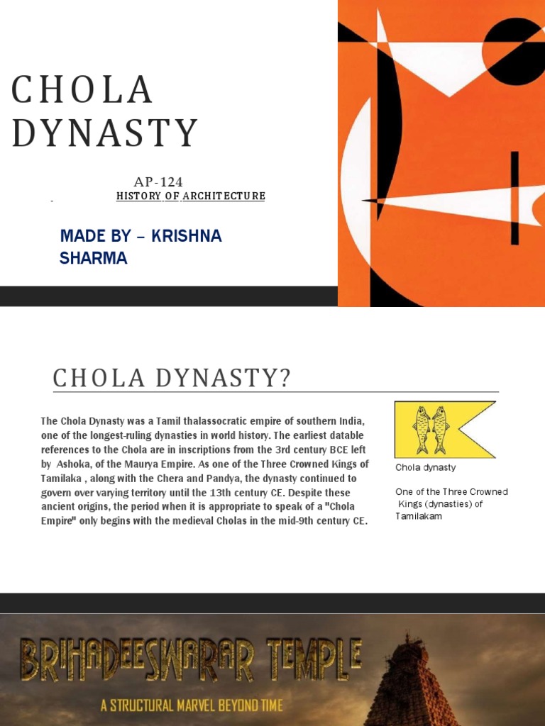 Chola Dynasty | PDF | South India | Tamils