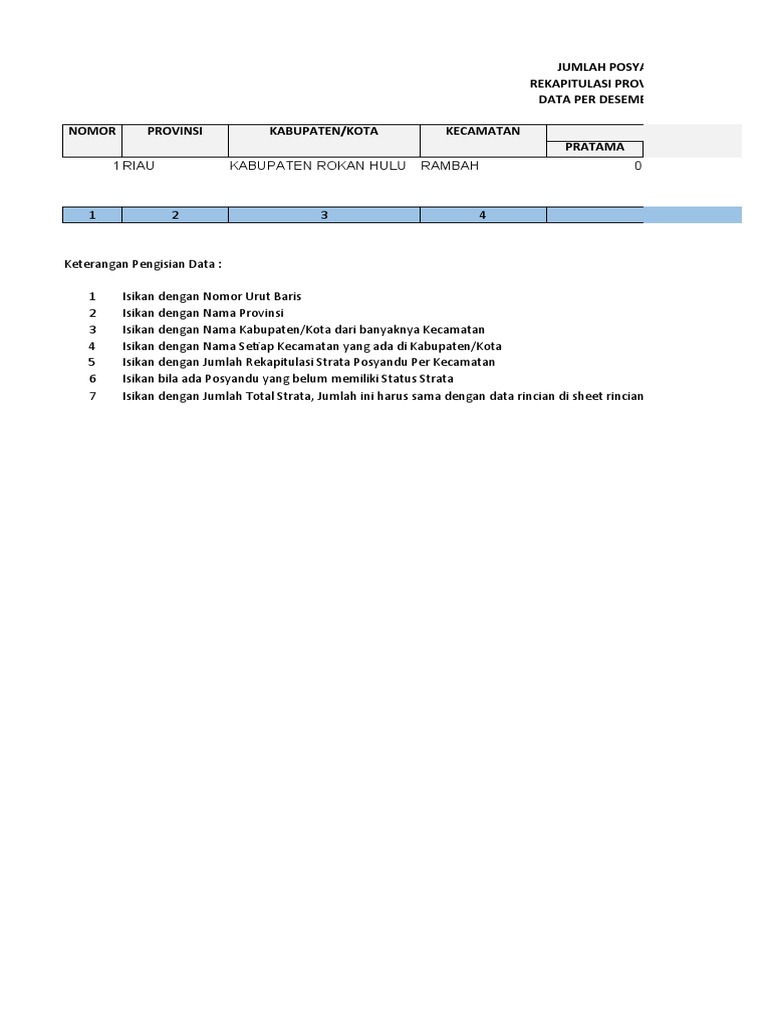 Isian Data Posyandu | PDF