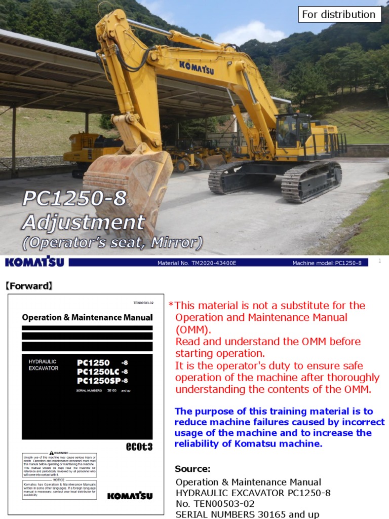 PC1250-8 Adjustment (PDF) | PDF | Manufactured Goods | Transport