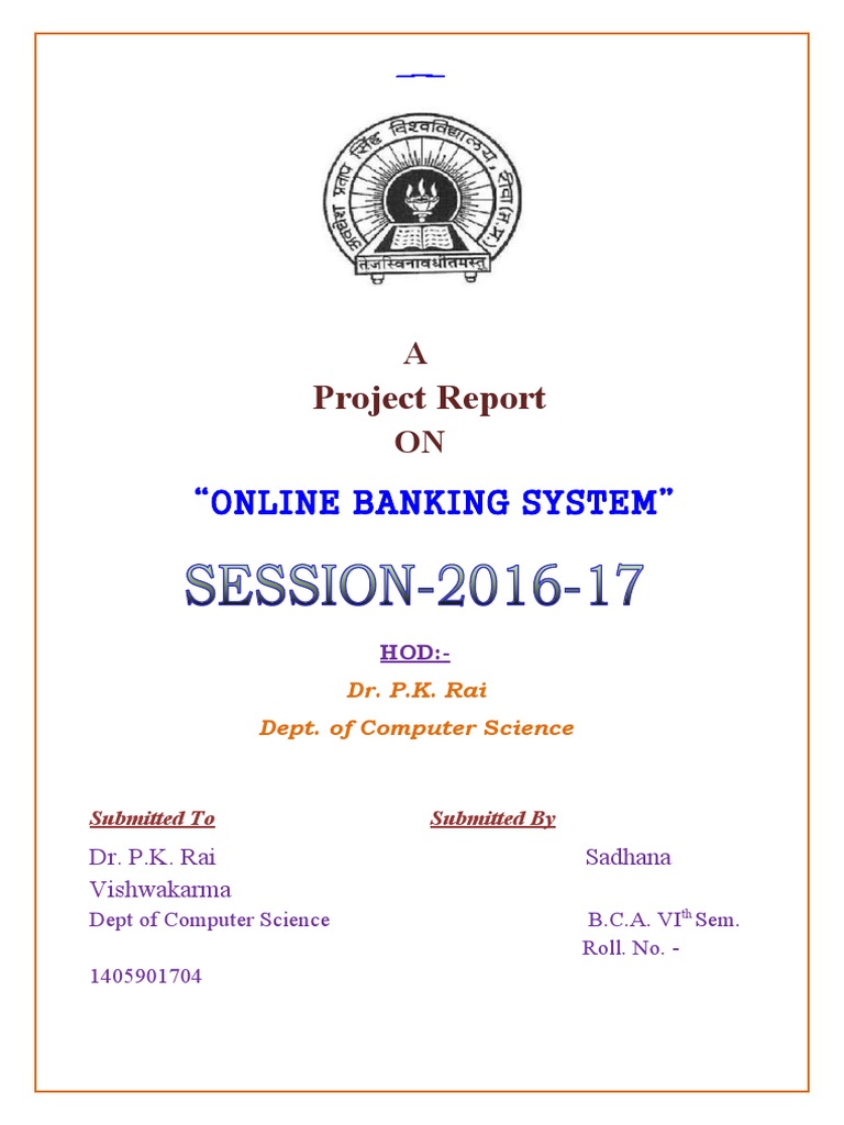 Project Report: "Online Banking System" | PDF