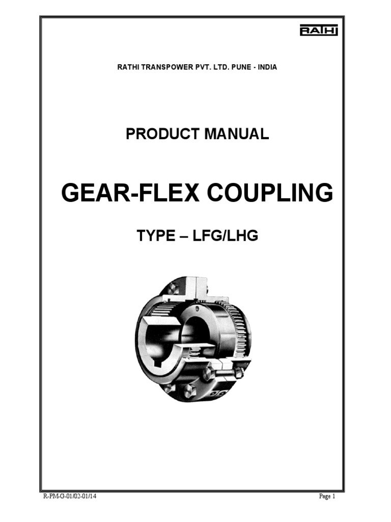Rathi Gear-Flex Coupling Manual | PDF | Manufactured Goods | Equipment