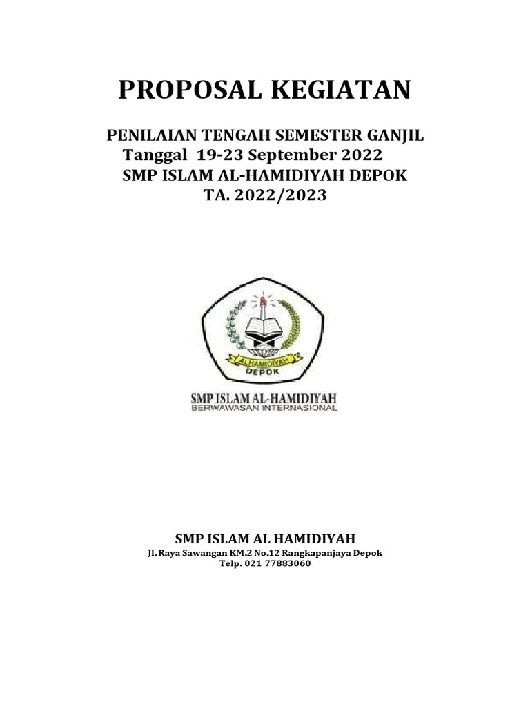 2022-2023 - Proposal - PTS Term 1 | PDF