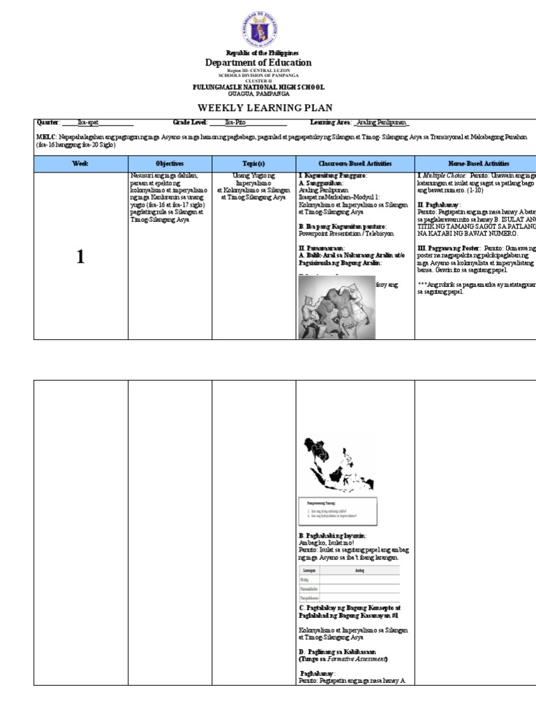 WLP (Makabayan Subjects) | PDF