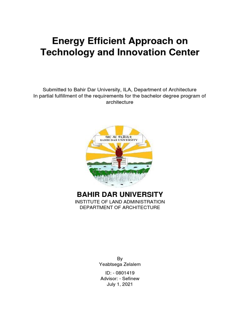 Energy Efficient Approach On Technology and Innovation Center Thesis ...
