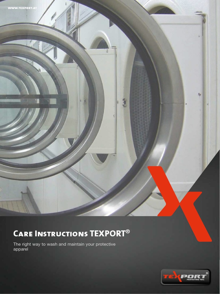Care Instructions TEXPORT® RBS® | PDF | Washing Machine | Chemistry