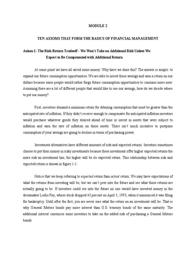 Axiom | PDF | Diversification (Finance) | Profit (Economics)