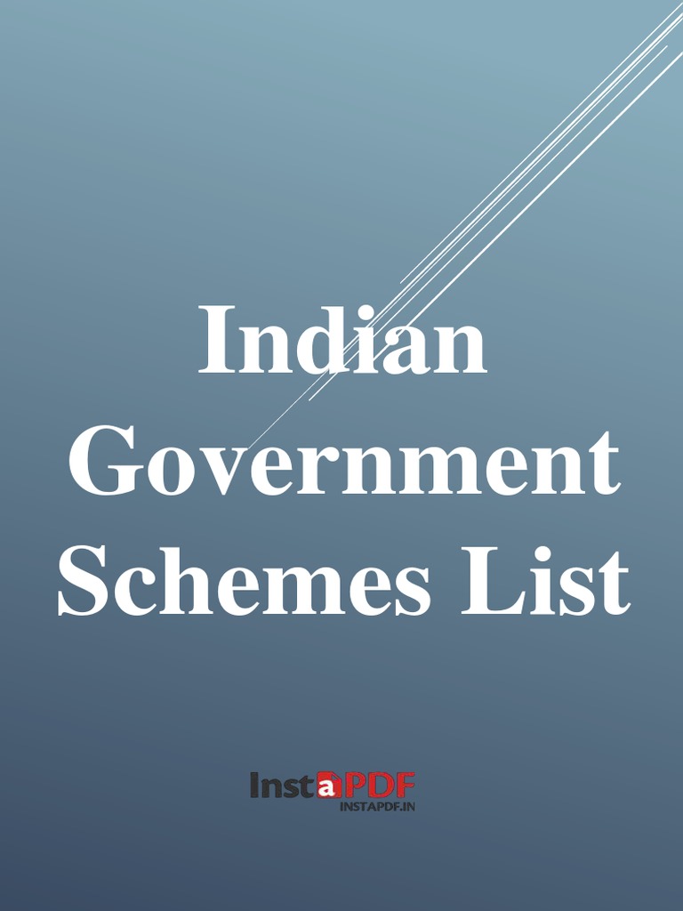 Instapdf - in All Indian Government Schemes List 232 | PDF | Welfare ...