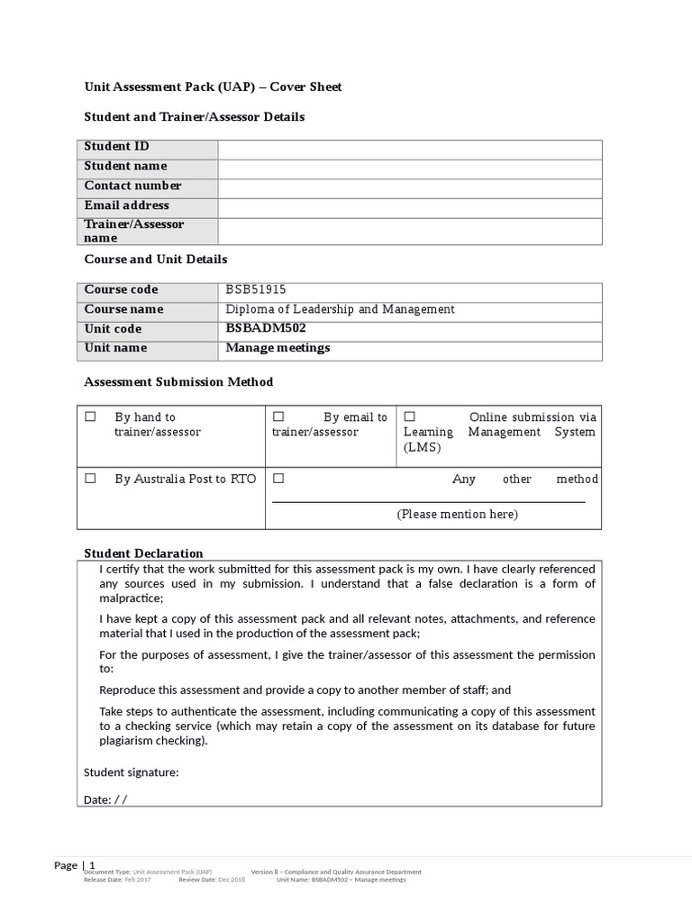 UAP 1 1 .Docx | PDF | Educational Assessment | Plagiarism