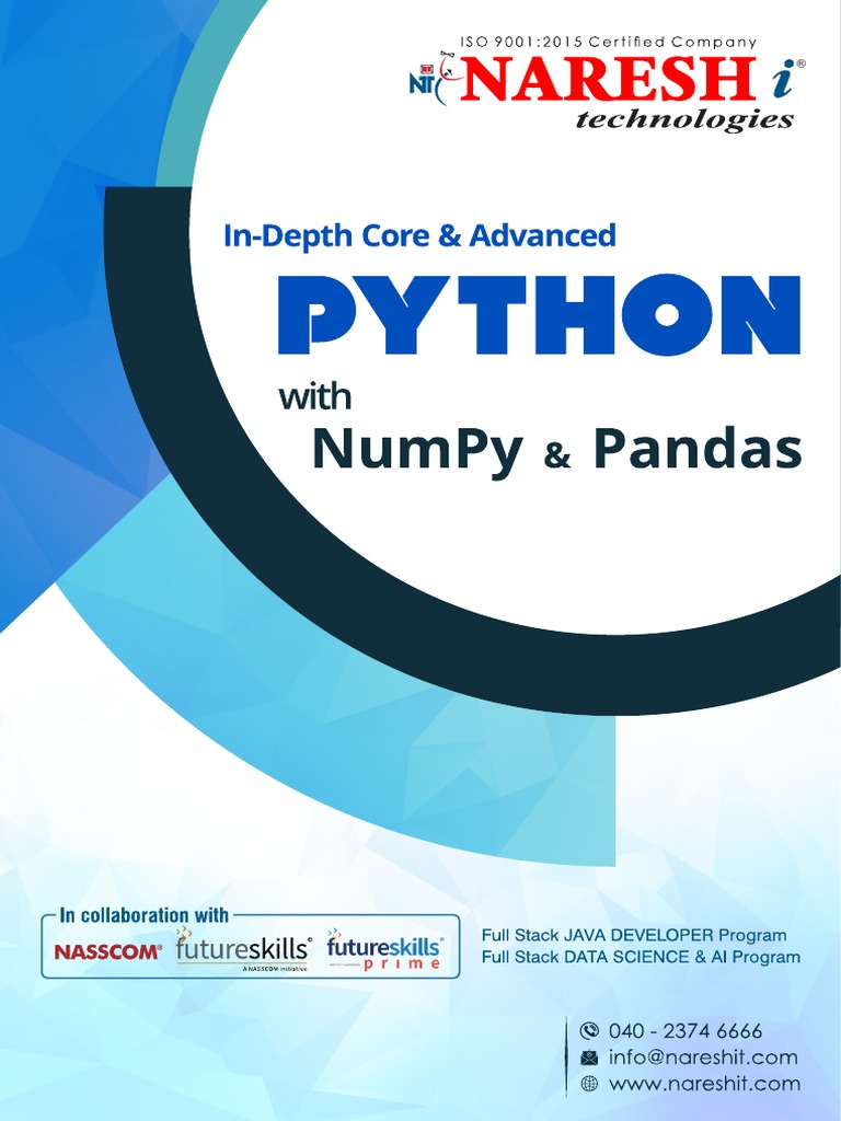 Complete Python With NumPy & Pandas - Naresh-i-Technologies | PDF