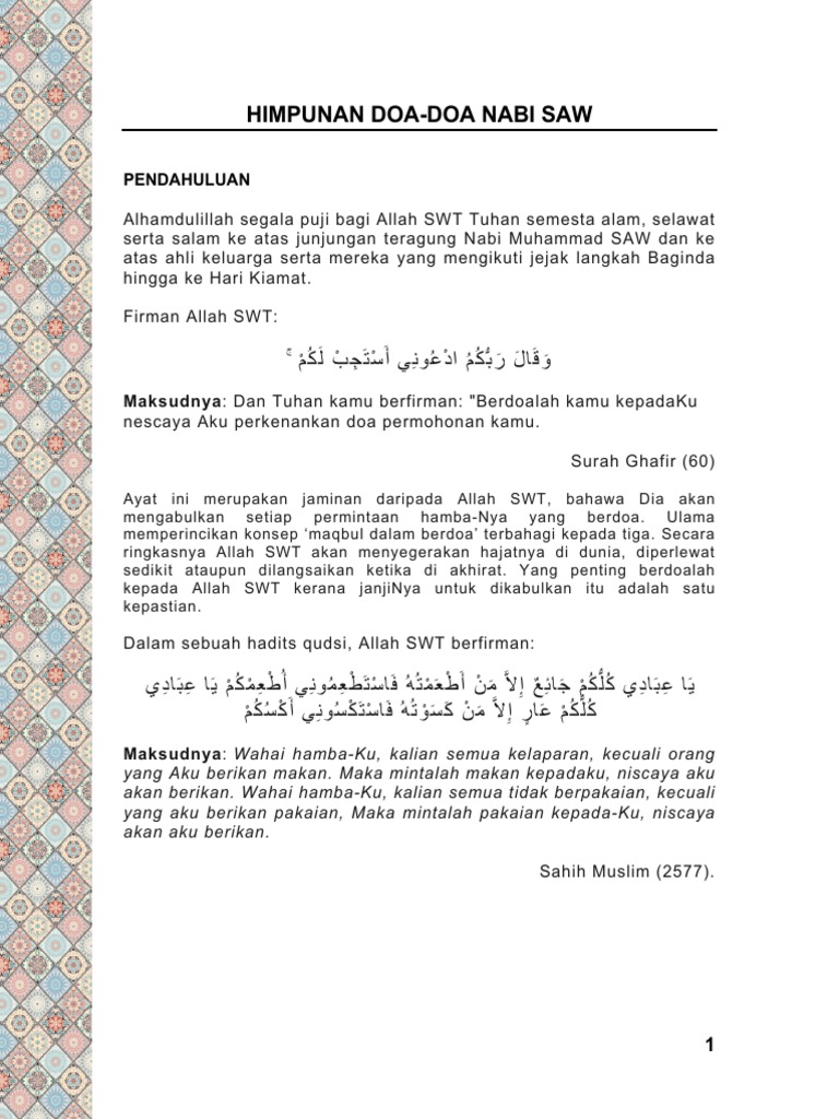 Himpunan Doa Mustajab Nabi Muhammad | PDF