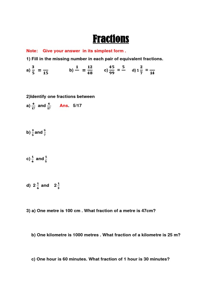 Fractions Quest | PDF | Mathematics | Arithmetic