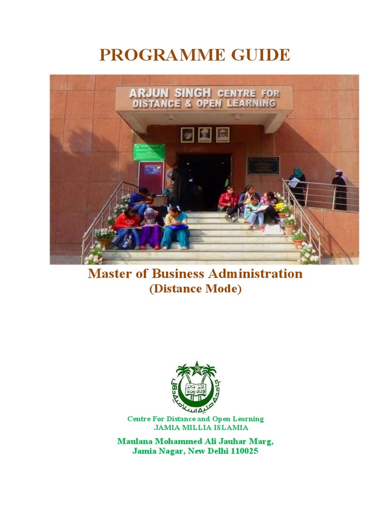 MBA Distance Learning Guide | PDF | Marketing | Human Resource Management
