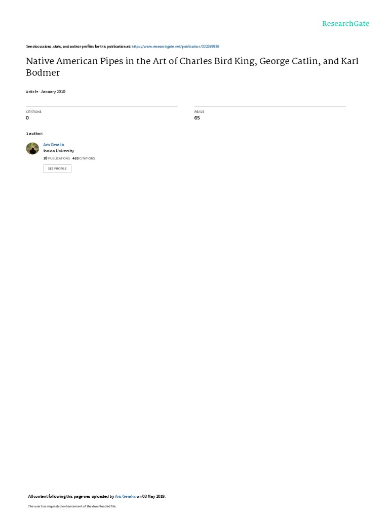 Native American Pipes in The Art of Charles Bird King, George Catlin ...