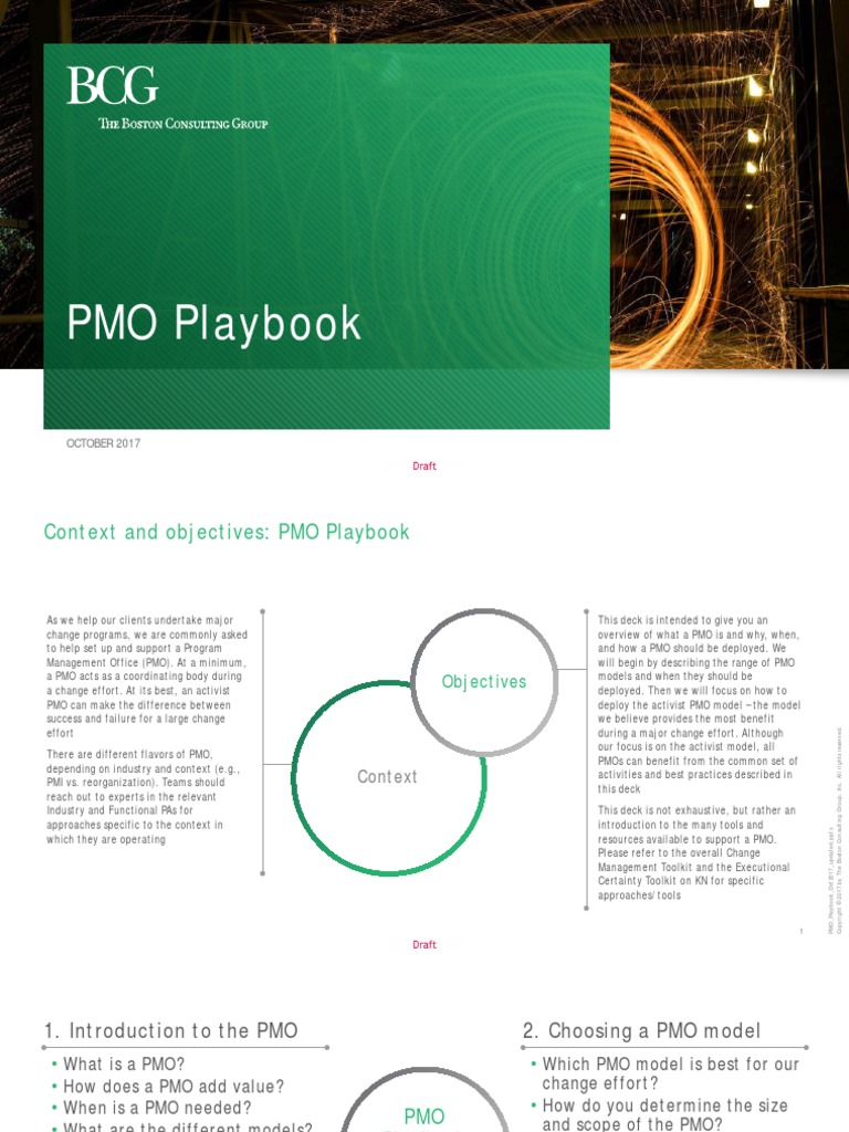 PMO Playbook Oct2017 | PDF | Governance | Leadership
