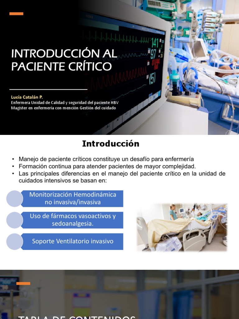 CI.1 Introduccion Al Paciente Critico | PDF | Unidad de Cuidados ...