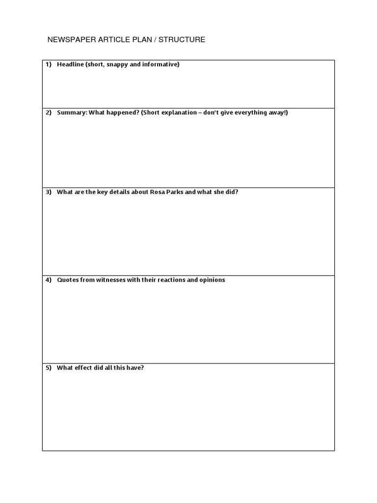 News Report Structure | PDF