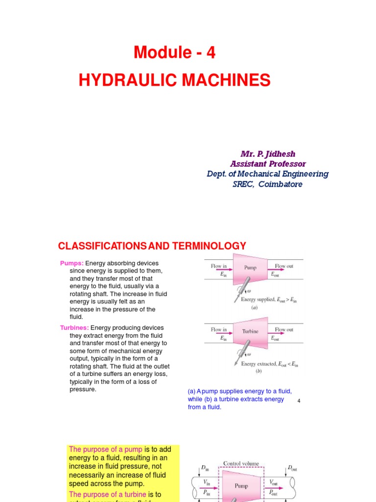 Module - 4 Hydraulic Machines | PDF | Pump | Turbine