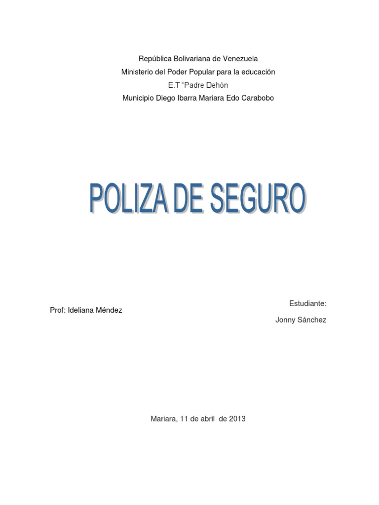 Guía Completa sobre Pólizas de Seguro | PDF | Póliza de seguros | Seguro