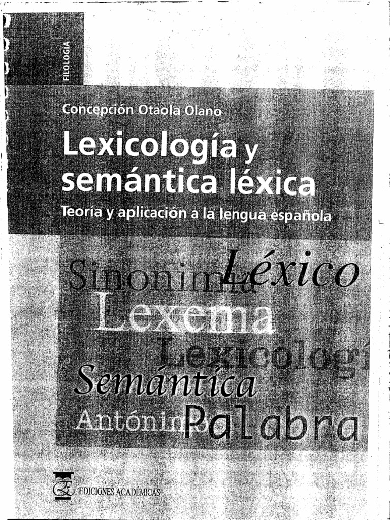Otaola. Lexicologia y Semantica Lexica | PDF