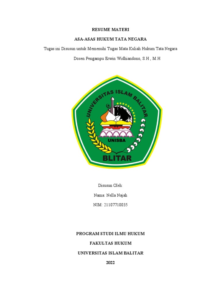 Resume Asas-Asas HTN | PDF