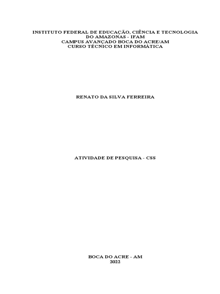 Atividade CSS | PDF | Informática