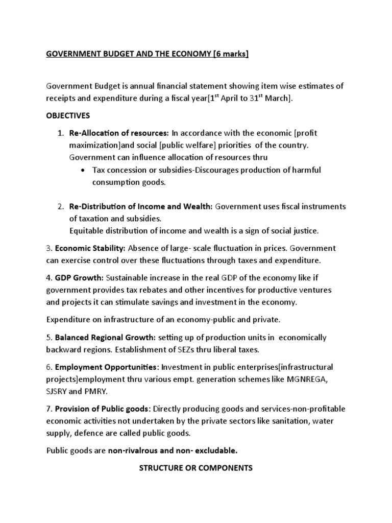 Government Budget Overview and Analysis | PDF | Government Budget ...