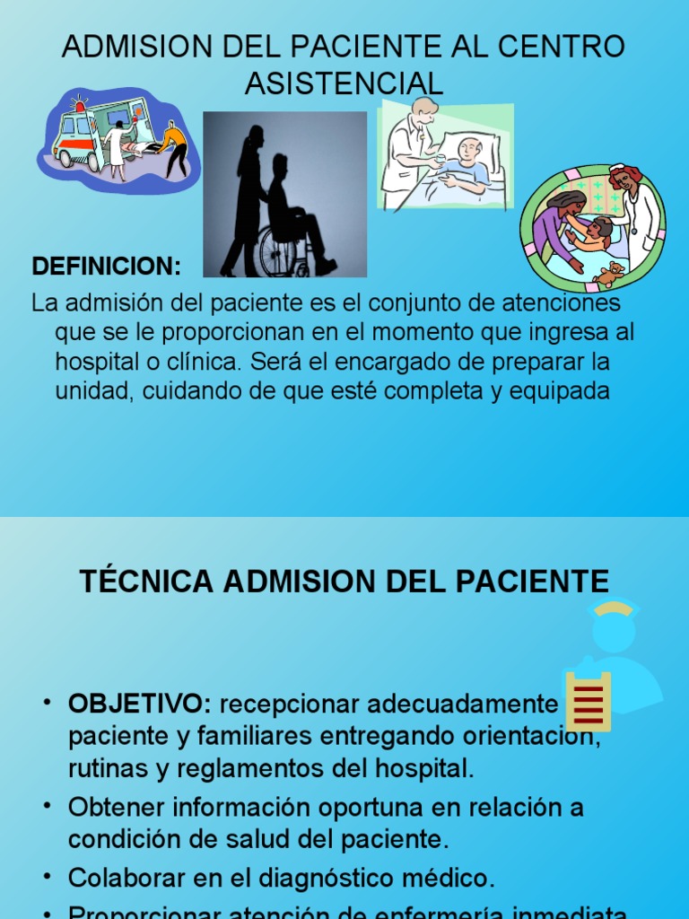 3. ADMISION DEL PACIENTE | PDF | Hospital | Historial médico
