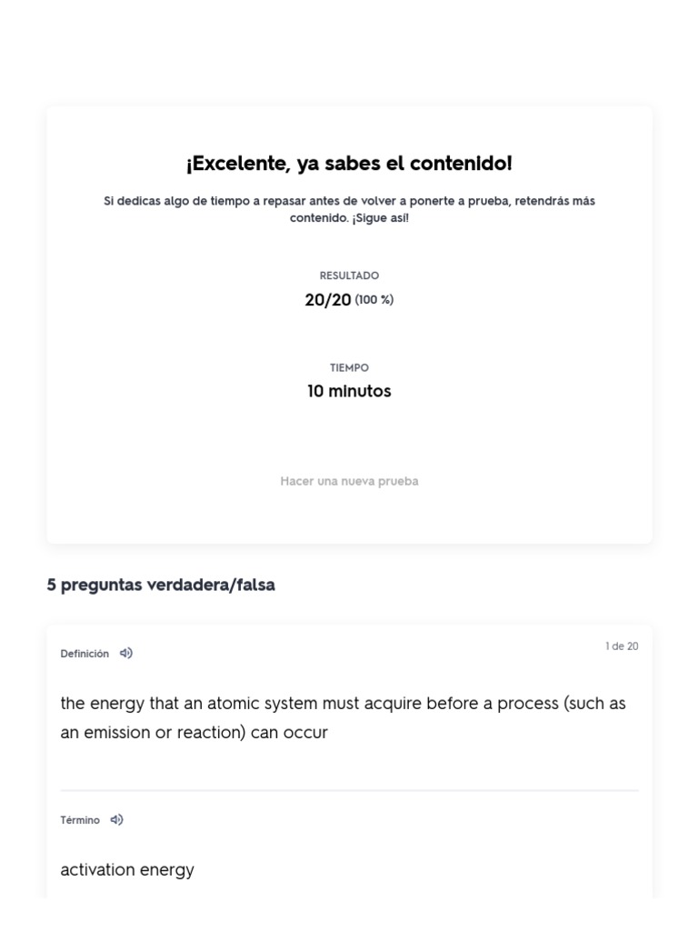 Prueba - Chemical Bonds and Reactions Vocabulary - Quizlet | PDF