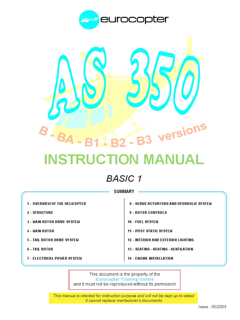 THM 350 | PDF | Helicopter | Helicopter Rotor