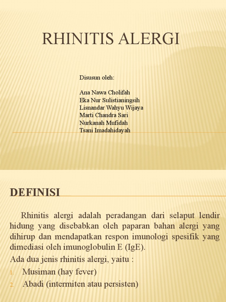 Rhinitis Alergi | PDF