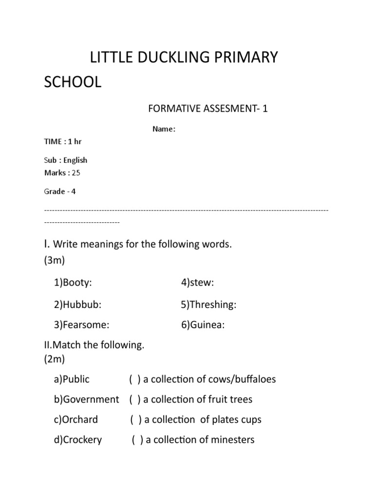 Question Paper of English | PDF