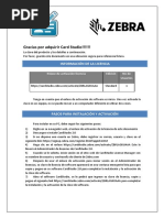 Manual Licencia CardStudio2 Zebra | PDF | Investigación y desarrollo | Ingeniería Informática