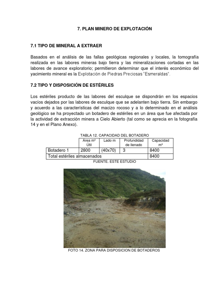 Plan Minero para Esmeraldas | PDF | Minería | Estrato
