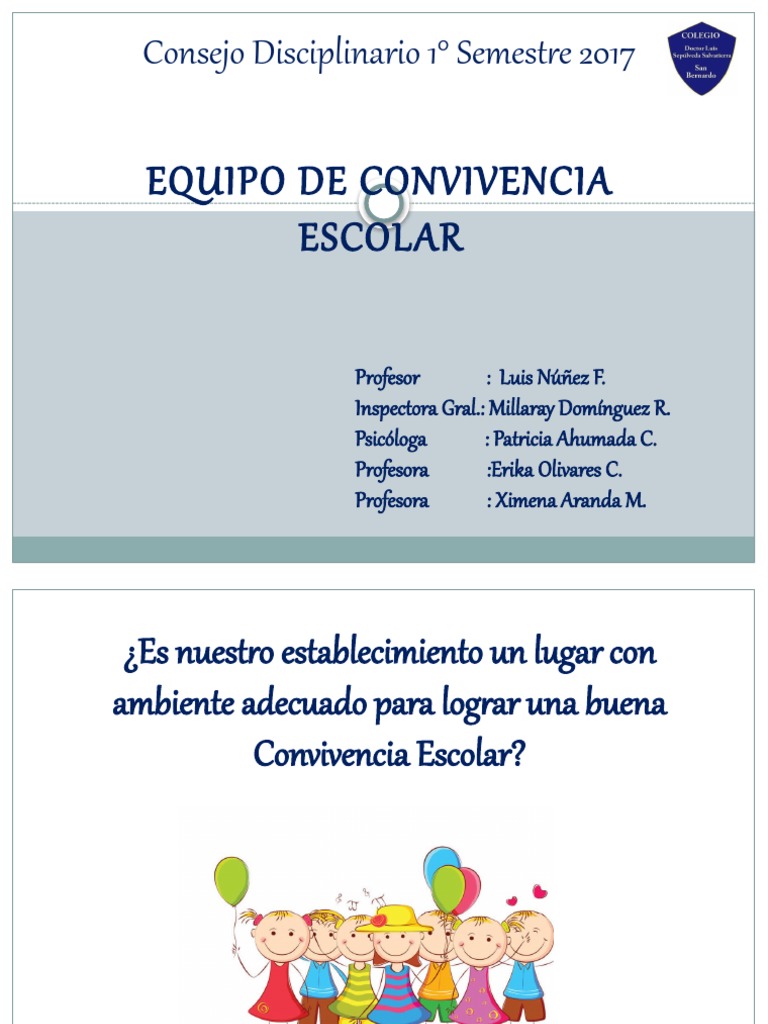 Protocolo de Convivencia Escolar 2017 | PDF | Abuso infantil