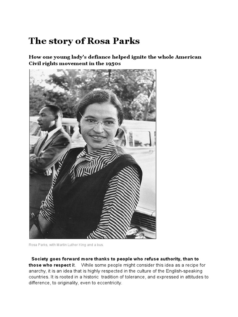 4-The story of Rosa Parks | PDF | Rosa Parks | Society Of The United States