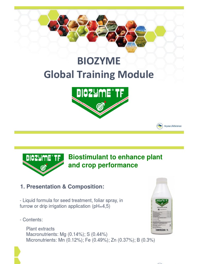 Biozyme Global Training Module | PDF | Auxin | Fruit