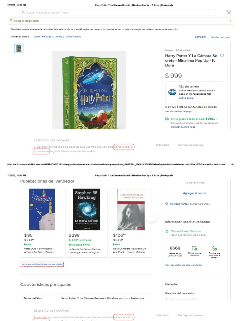 Harry Potter Y La Cámara Secreta - Minalima Pop Up - P. Dura - Envío Gratis | PDF | Harry Potter ...