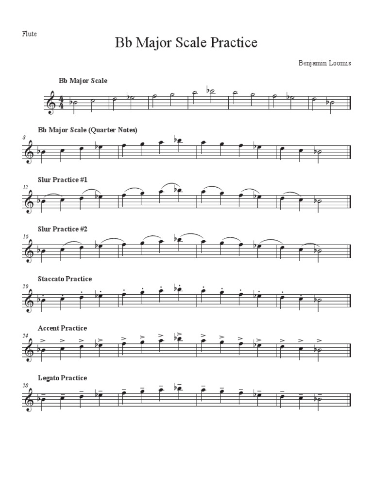 BB Flute Scale PDF - Score | PDF