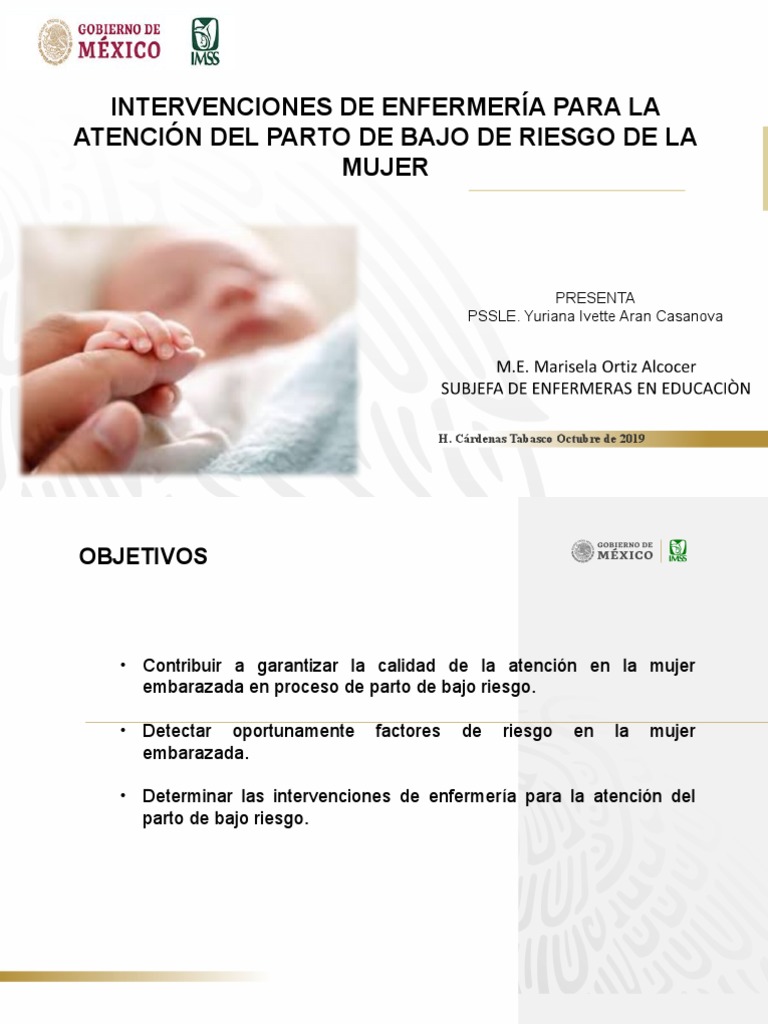Intervenciones de Enfermería para La Atención Del Parto de Bajo de Riesgo de La Mujer | PDF ...