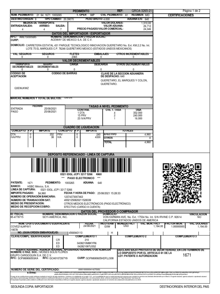 PEDIMENTO | PDF | Economias | Industrias de servicio